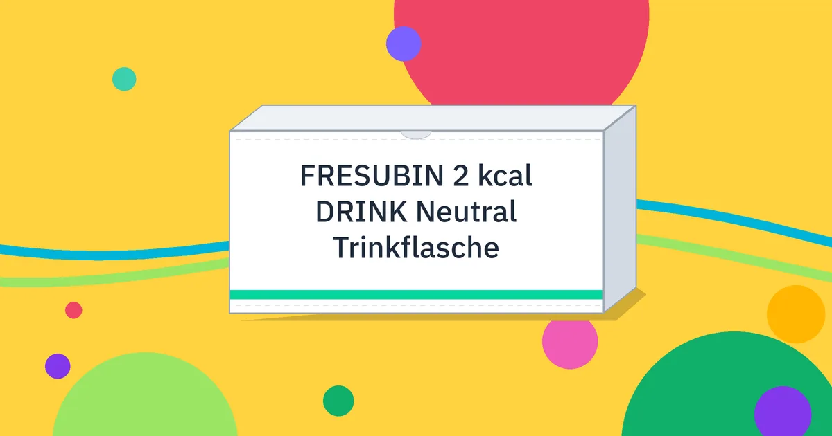 Symbolbild: Packung mit der Aufschrift FRESUBIN 2 kcal DRINK Neutral Trinkflasche (PZN 20354355) – Verfügbarkeit und Bezug in Apotheken in Frankfurt am Main