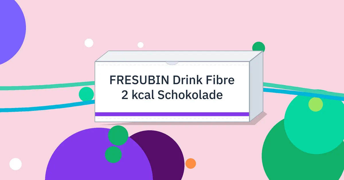Symbolbild: Packung mit der Aufschrift FRESUBIN Drink Fibre 2 kcal Schokolade (PZN 11590973) – Verfügbarkeit und Bezug in Apotheken in Frankfurt am Main