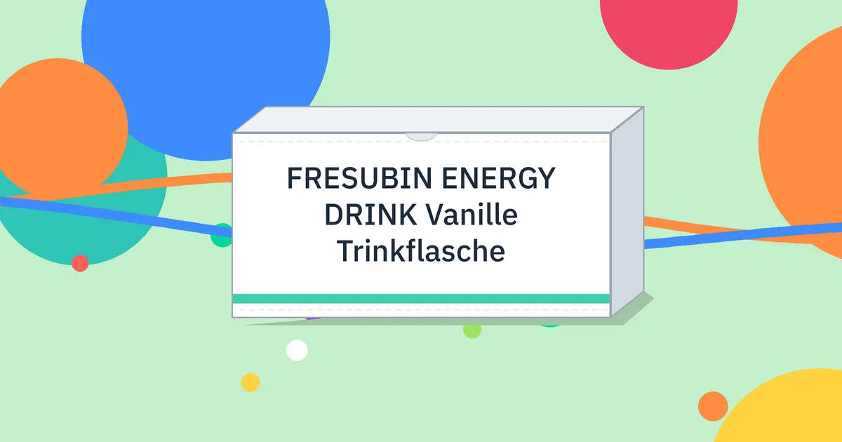 Symbolbild: Packung mit der Aufschrift FRESUBIN ENERGY DRINK Vanille Trinkflasche (PZN 20285950) – Verfügbarkeit und Bezug in Apotheken in Frankfurt am Main