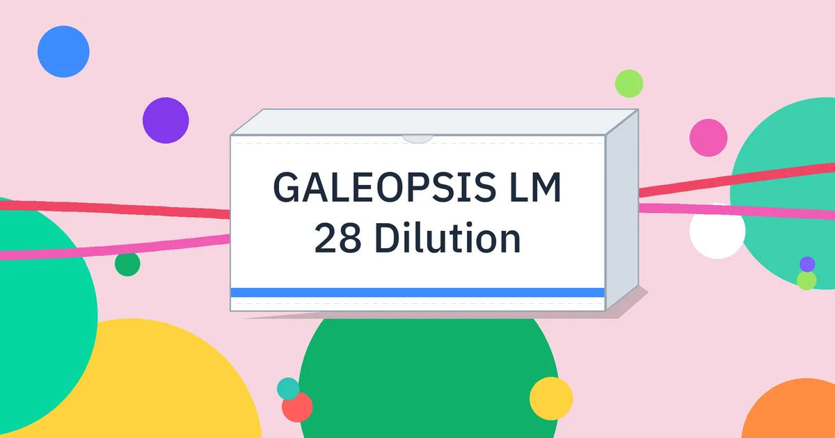 Symbolbild: Packung mit der Aufschrift GALEOPSIS LM 28 Dilution (PZN 13496416) – Verfügbarkeit und Bezug in Apotheken in Frankfurt am Main