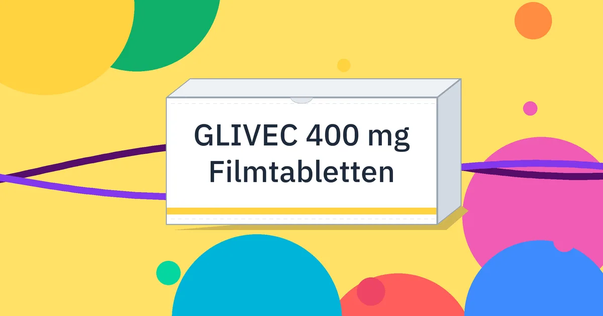 Symbolbild: Packung mit der Aufschrift GLIVEC 400 mg Filmtabletten (PZN 16151238) – Verfügbarkeit und Bezug in Apotheken in Frankfurt am Main