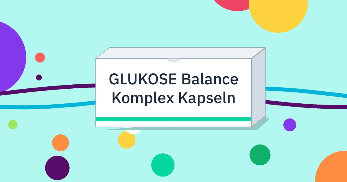 Symbolbild: Packung mit der Aufschrift GLUKOSE Balance Komplex Kapseln (PZN 20312167) – Verfügbarkeit und Bezug in Apotheken in Frankfurt am Main