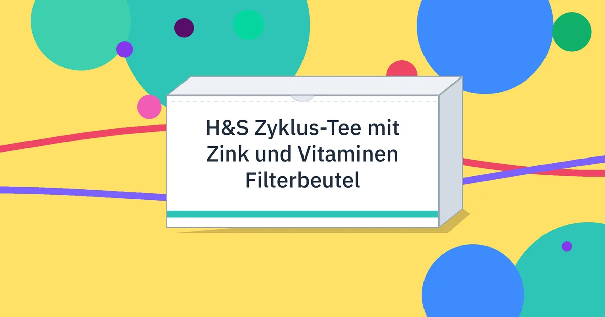 Symbolbild: Packung mit der Aufschrift H&S Zyklus-Tee mit Zink und Vitaminen Filterbeutel (PZN 17442624) – Verfügbarkeit und Bezug in Apotheken in Frankfurt am Main