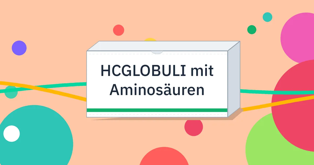 Symbolbild: Packung mit der Aufschrift HCGLOBULI mit Aminosäuren (PZN 15389156) – Verfügbarkeit und Bezug in Apotheken in Frankfurt am Main