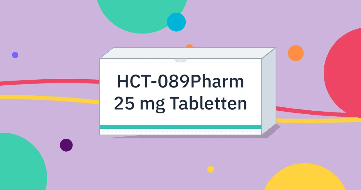Symbolbild: Packung mit der Aufschrift HCT-089Pharm 25 mg Tabletten (PZN 18424918) – Verfügbarkeit und Bezug in Apotheken in Frankfurt am Main