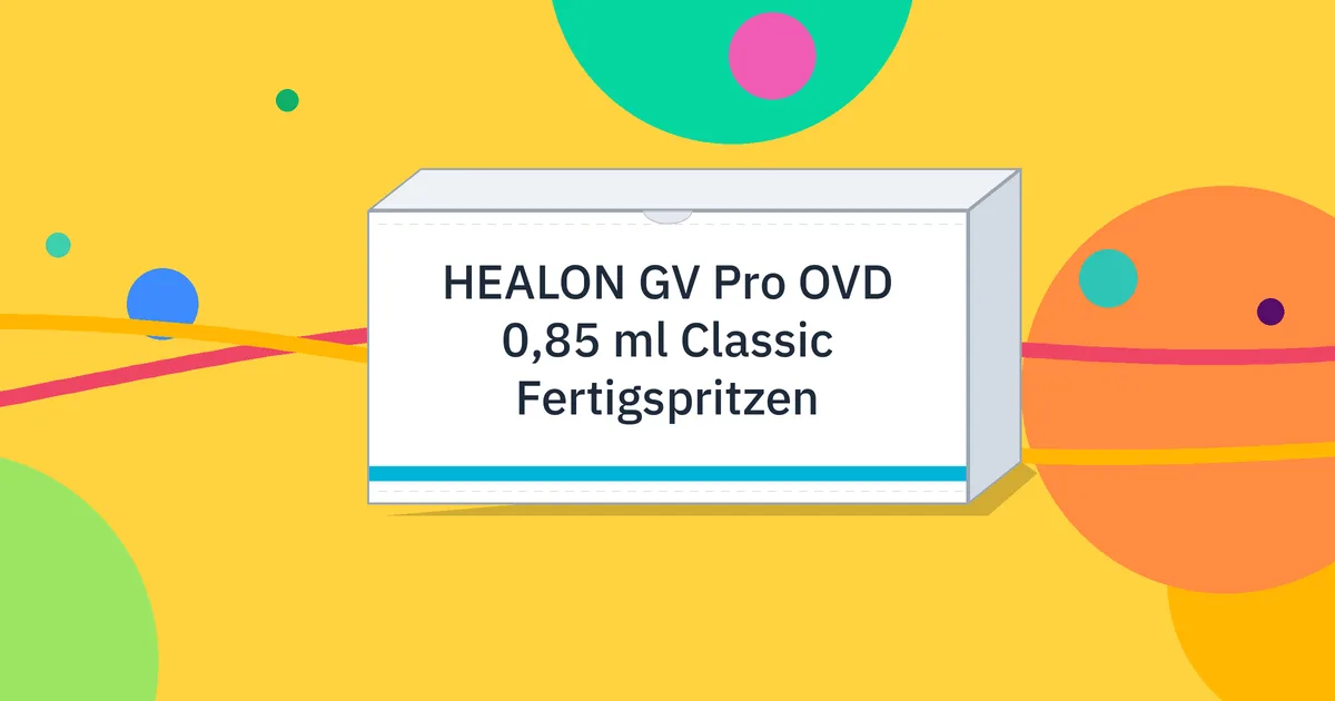 Symbolbild: Packung mit der Aufschrift HEALON GV Pro OVD 0,85 ml Classic Fertigspritzen (PZN 16879336) – Verfügbarkeit und Bezug in Apotheken in Frankfurt am Main