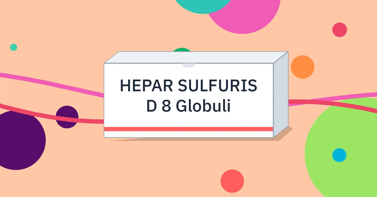 Symbolbild: Packung mit der Aufschrift HEPAR SULFURIS D 8 Globuli (PZN 18759381) – Verfügbarkeit und Bezug in Apotheken in Frankfurt am Main