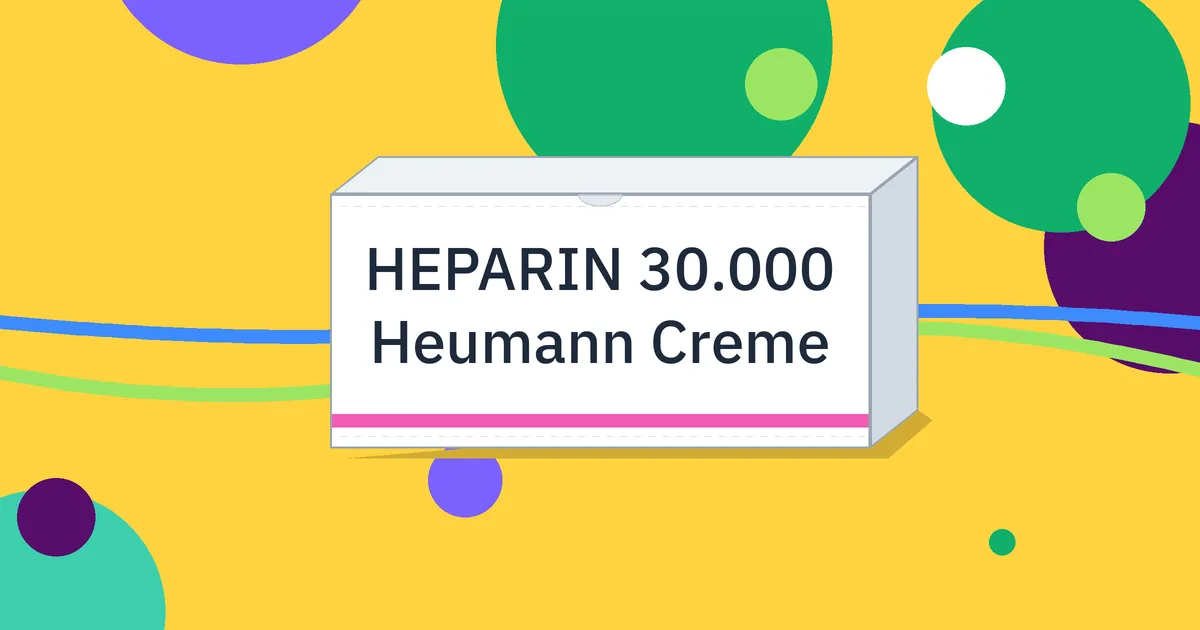 Symbolbild: Packung mit der Aufschrift HEPARIN 30.000 Heumann Creme (PZN 07466902) – Verfügbarkeit und Bezug in Apotheken in Frankfurt am Main