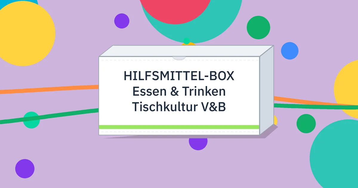 Symbolbild: Packung mit der Aufschrift HILFSMITTEL-BOX Essen & Trinken Tischkultur V&B (PZN 15385158) – Verfügbarkeit und Bezug in Apotheken in Frankfurt am Main