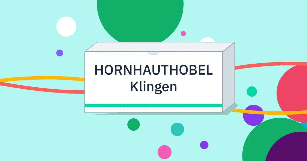 Symbolbild: Packung mit der Aufschrift HORNHAUTHOBEL Klingen (PZN 01728241) – Verfügbarkeit und Bezug in Apotheken in Frankfurt am Main