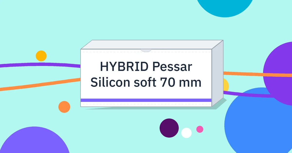 Symbolbild: Packung mit der Aufschrift HYBRID Pessar Silicon soft 70 mm (PZN 20194762) – Verfügbarkeit und Bezug in Apotheken in Frankfurt am Main