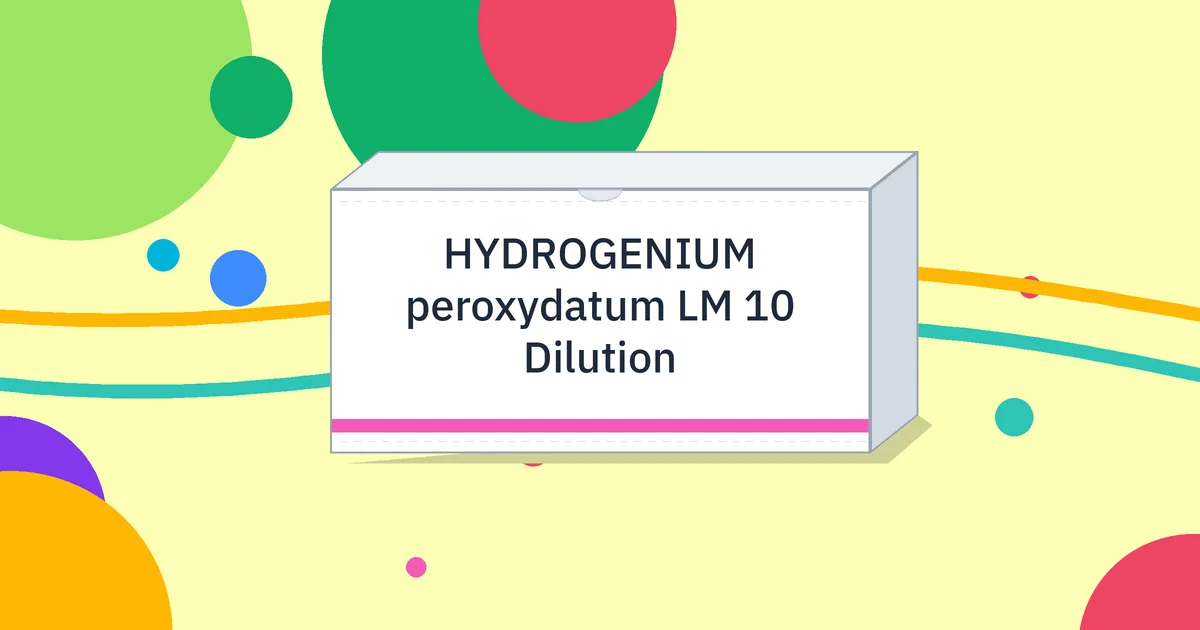 Symbolbild: Packung mit der Aufschrift HYDROGENIUM peroxydatum LM 10 Dilution (PZN 13557193) – Verfügbarkeit und Bezug in Apotheken in Frankfurt am Main