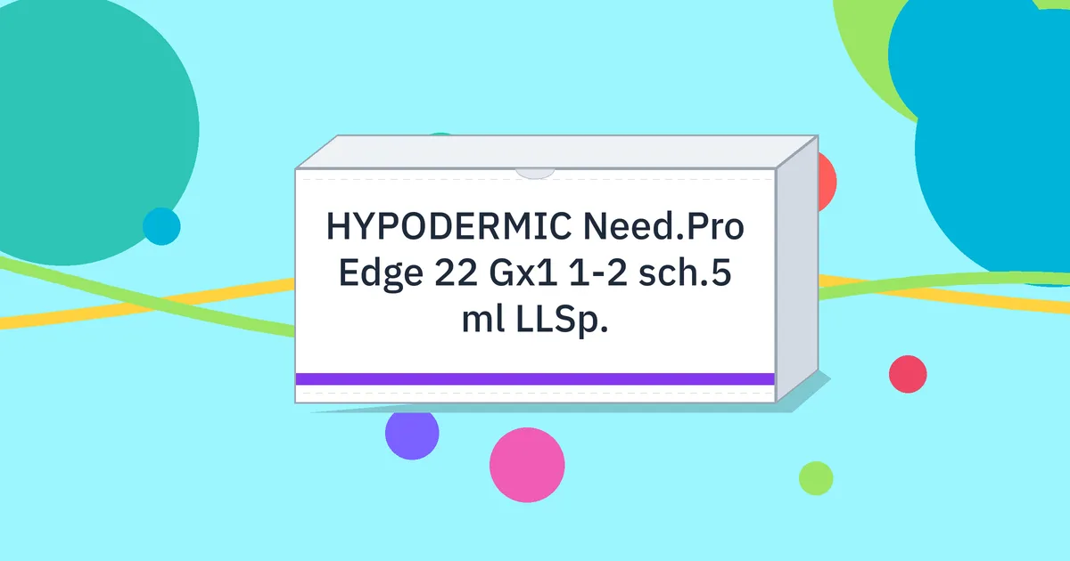Symbolbild: Packung mit der Aufschrift HYPODERMIC Need.Pro Edge 22 Gx1 1-2 sch.5 ml LLSp. (PZN 00905020) – Verfügbarkeit und Bezug in Apotheken in Frankfurt am Main