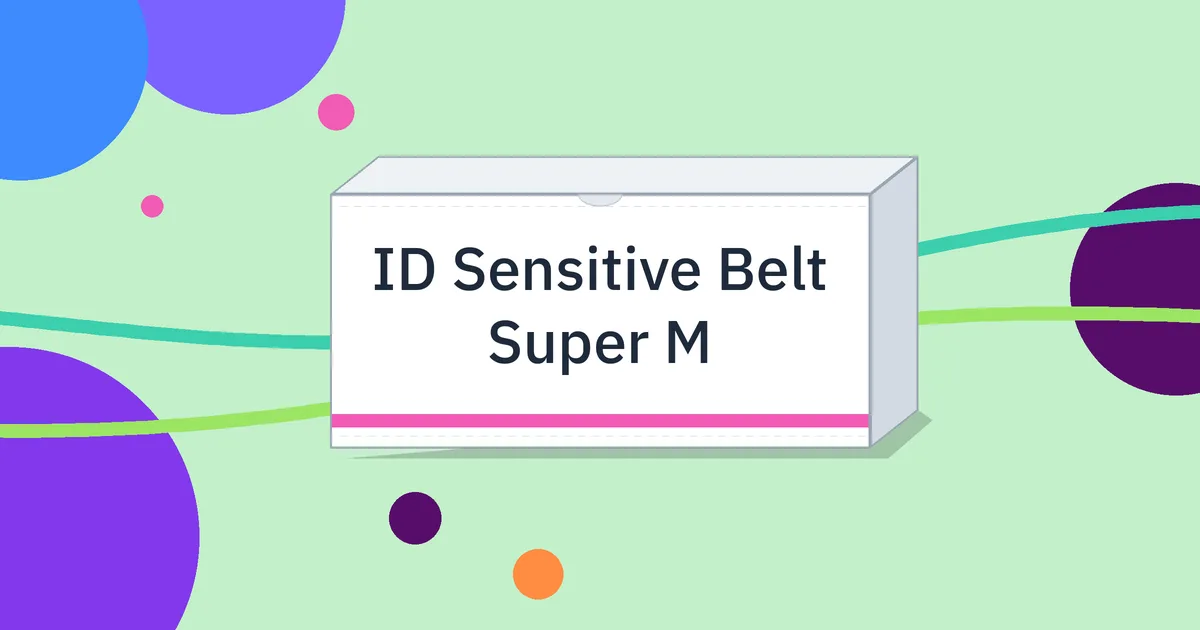 Symbolbild: Packung mit der Aufschrift ID Sensitive Belt Super M (PZN 19892975) – Verfügbarkeit und Bezug in Apotheken in Frankfurt am Main