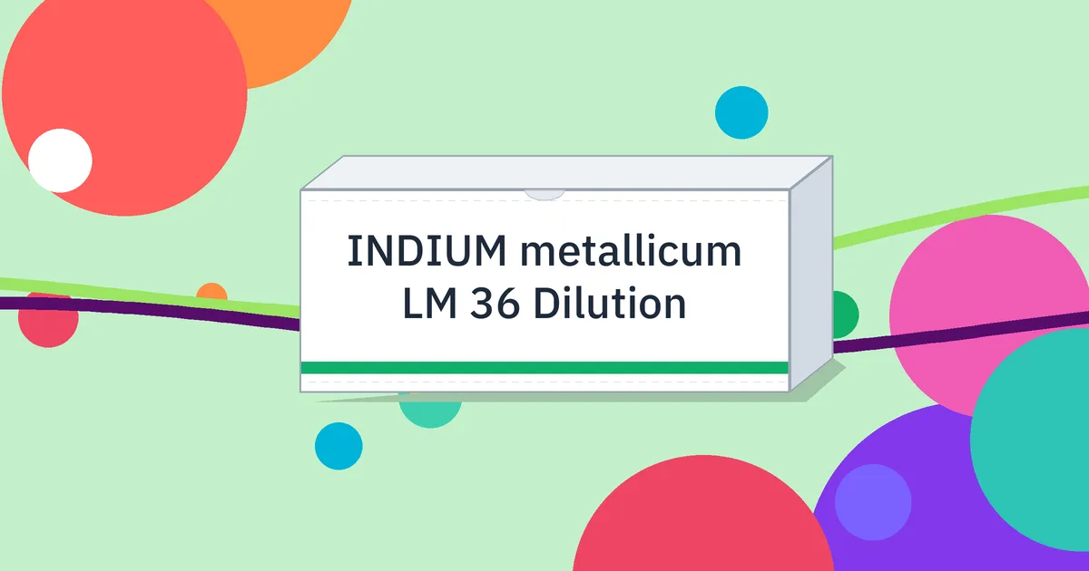 Symbolbild: Packung mit der Aufschrift INDIUM metallicum LM 36 Dilution (PZN 12912781) – Verfügbarkeit und Bezug in Apotheken in Frankfurt am Main