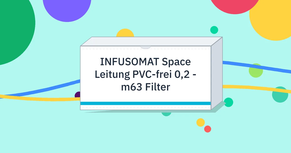 Symbolbild: Packung mit der Aufschrift INFUSOMAT Space Leitung PVC-frei 0,2 -m63 Filter (PZN 07287588) – Verfügbarkeit und Bezug in Apotheken in Frankfurt am Main