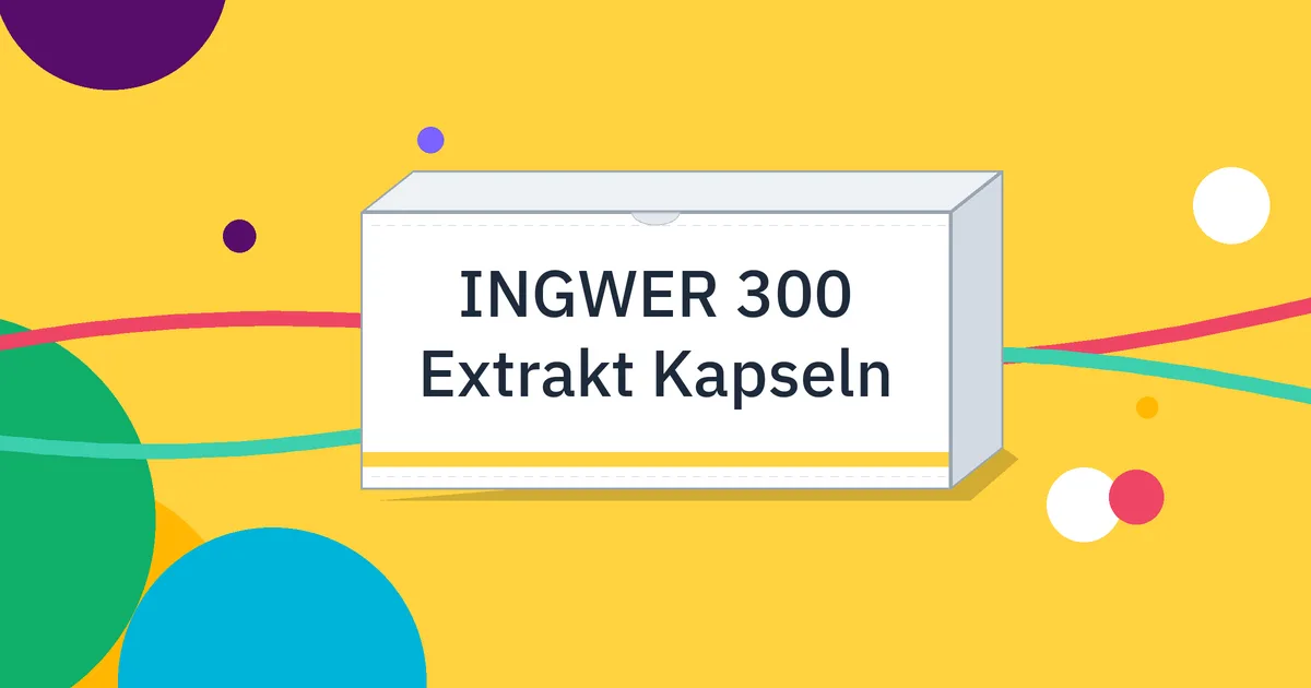 Symbolbild: Packung mit der Aufschrift INGWER 300 Extrakt Kapseln (PZN 07749221) – Verfügbarkeit und Bezug in Apotheken in Frankfurt am Main