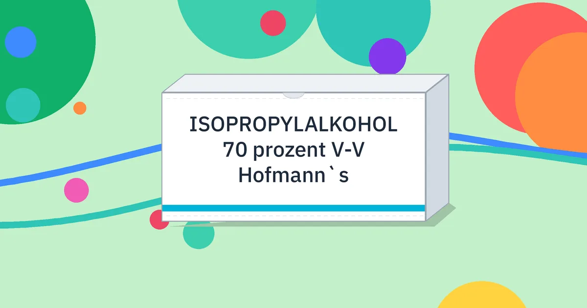 Symbolbild: Packung mit der Aufschrift ISOPROPYLALKOHOL 70 prozent V-V Hofmann`s (PZN 00690536) – Verfügbarkeit und Bezug in Apotheken in Frankfurt am Main