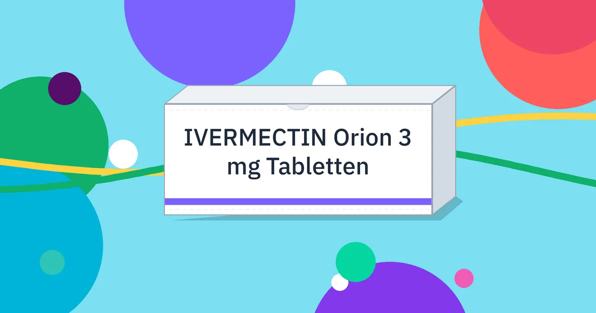 Symbolbild: Packung mit der Aufschrift IVERMECTIN Orion 3 mg Tabletten (PZN 19505487) – Verfügbarkeit und Bezug in Apotheken in Frankfurt am Main