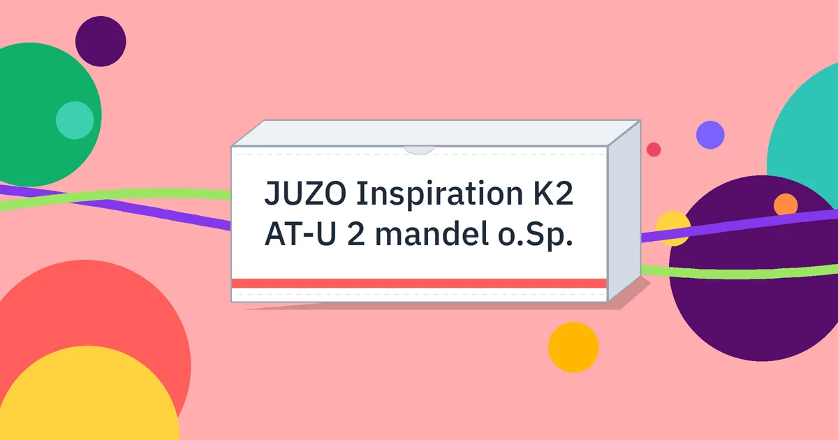 Symbolbild: Packung mit der Aufschrift JUZO Inspiration K2 AT-U 2 mandel o.Sp. (PZN 14927545) – Verfügbarkeit und Bezug in Apotheken in Frankfurt am Main