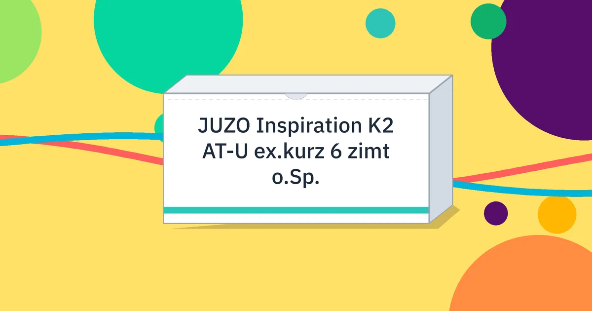 Symbolbild: Packung mit der Aufschrift JUZO Inspiration K2 AT-U ex.kurz 6 zimt o.Sp. (PZN 14930470) – Verfügbarkeit und Bezug in Apotheken in Frankfurt am Main