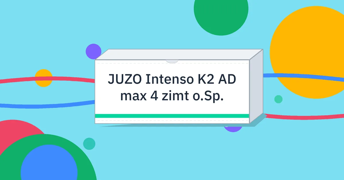Symbolbild: Packung mit der Aufschrift JUZO Intenso K2 AD max 4 zimt o.Sp. (PZN 18619705) – Verfügbarkeit und Bezug in Apotheken in Frankfurt am Main