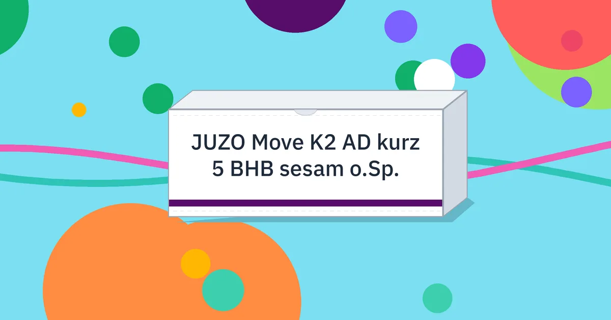 Symbolbild: Packung mit der Aufschrift JUZO Move K2 AD kurz 5 BHB sesam o.Sp. (PZN 18509709) – Verfügbarkeit und Bezug in Apotheken in Frankfurt am Main