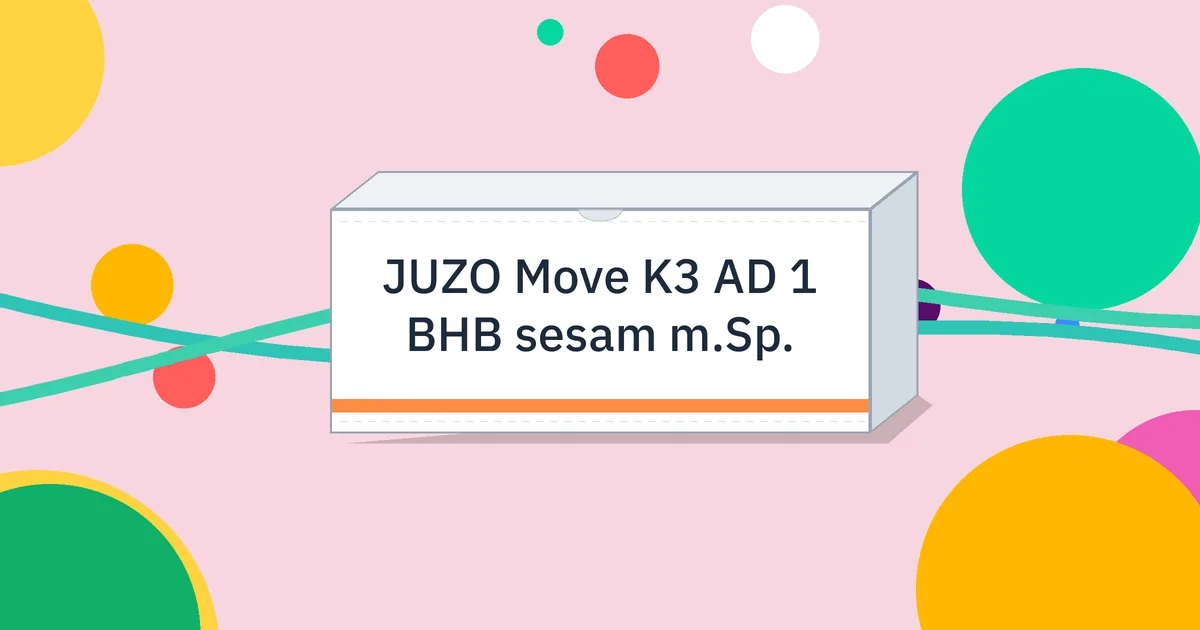 Symbolbild: Packung mit der Aufschrift JUZO Move K3 AD 1 BHB sesam m.Sp. (PZN 18567084) – Verfügbarkeit und Bezug in Apotheken in Frankfurt am Main