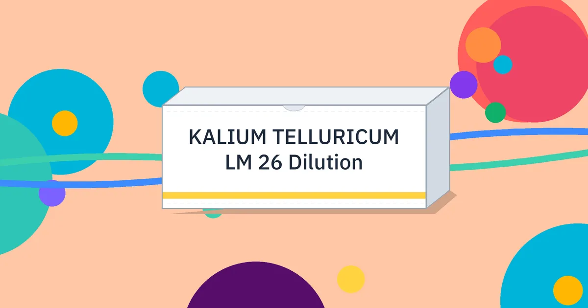 Symbolbild: Packung mit der Aufschrift KALIUM TELLURICUM LM 26 Dilution (PZN 12927400) – Verfügbarkeit und Bezug in Apotheken in Frankfurt am Main