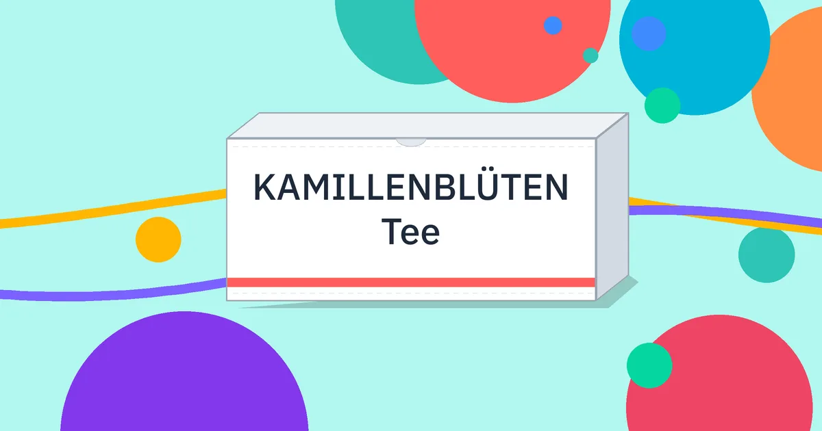 Symbolbild: Packung mit der Aufschrift KAMILLENBLÜTEN Tee (PZN 10629495) – Verfügbarkeit und Bezug in Apotheken in Frankfurt am Main