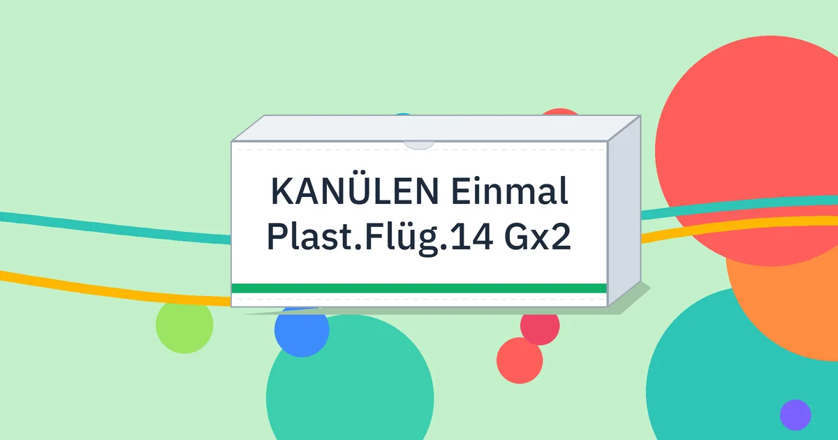 Symbolbild: Packung mit der Aufschrift KANÜLEN Einmal Plast.Flüg.14 Gx2 (PZN 02440890) – Verfügbarkeit und Bezug in Apotheken in Frankfurt am Main