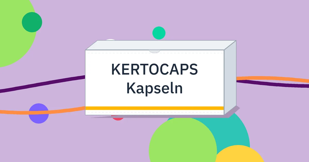 Symbolbild: Packung mit der Aufschrift KERTOCAPS Kapseln (PZN 13700035) – Verfügbarkeit und Bezug in Apotheken in Frankfurt am Main