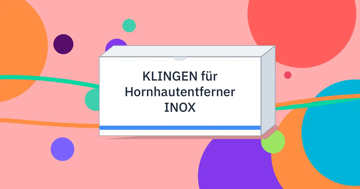 Symbolbild: Packung mit der Aufschrift KLINGEN für Hornhautentferner INOX (PZN 16501098) – Verfügbarkeit und Bezug in Apotheken in Frankfurt am Main