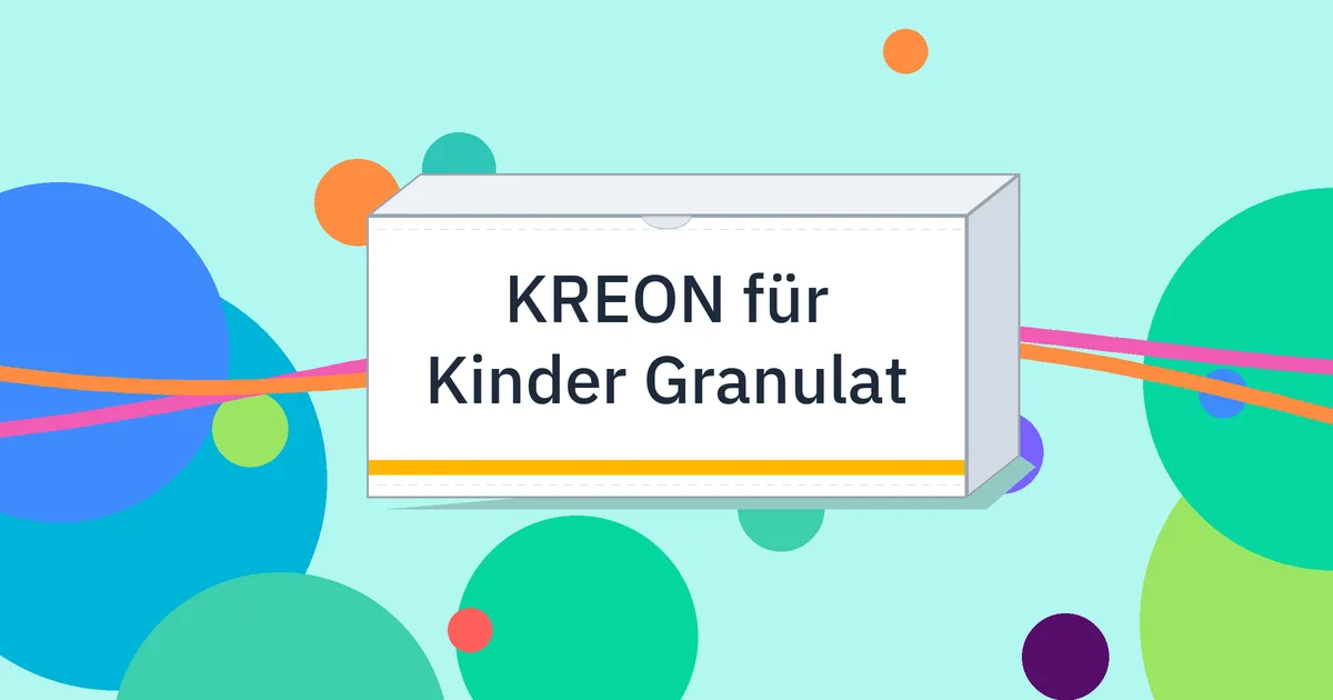 Symbolbild: Packung mit der Aufschrift KREON für Kinder Granulat (PZN 04946814) – Verfügbarkeit und Bezug in Apotheken in Frankfurt am Main