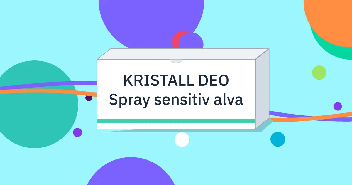 Symbolbild: Packung mit der Aufschrift KRISTALL DEO Spray sensitiv alva (PZN 04749120) – Verfügbarkeit und Bezug in Apotheken in Frankfurt am Main