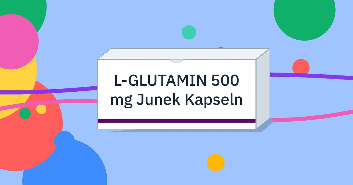 Symbolbild: Packung mit der Aufschrift L-GLUTAMIN 500 mg Junek Kapseln (PZN 00132919) – Verfügbarkeit und Bezug in Apotheken in Frankfurt am Main
