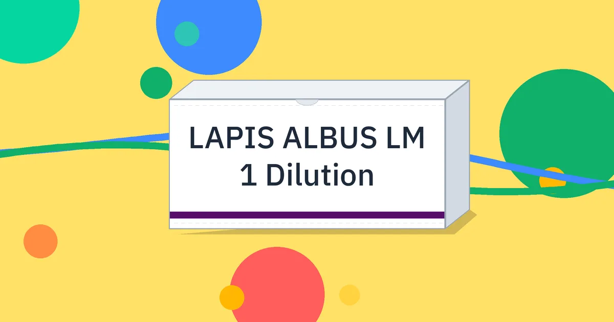 Symbolbild: Packung mit der Aufschrift LAPIS ALBUS LM 1 Dilution (PZN 13523001) – Verfügbarkeit und Bezug in Apotheken in Frankfurt am Main