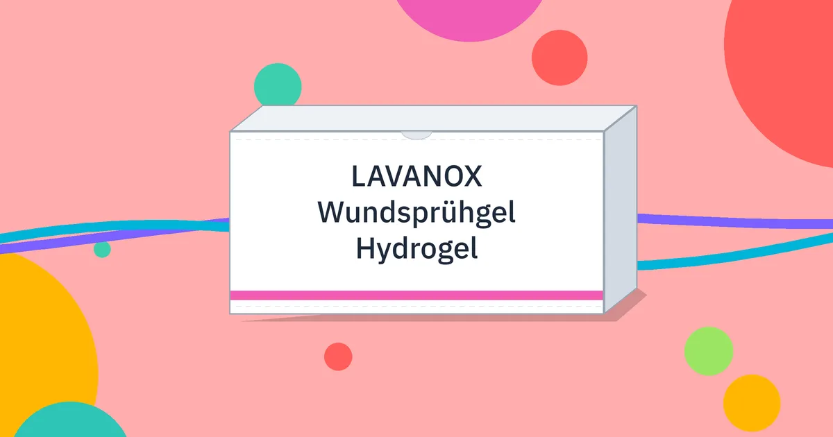 Symbolbild: Packung mit der Aufschrift LAVANOX Wundsprühgel Hydrogel (PZN 14268002) – Verfügbarkeit und Bezug in Apotheken in Frankfurt am Main