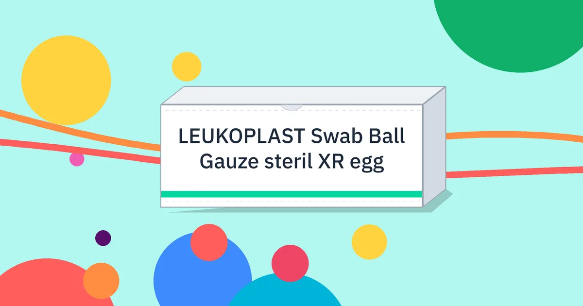 Symbolbild: Packung mit der Aufschrift LEUKOPLAST Swab Ball Gauze steril XR egg (PZN 20741141) – Verfügbarkeit und Bezug in Apotheken in Frankfurt am Main