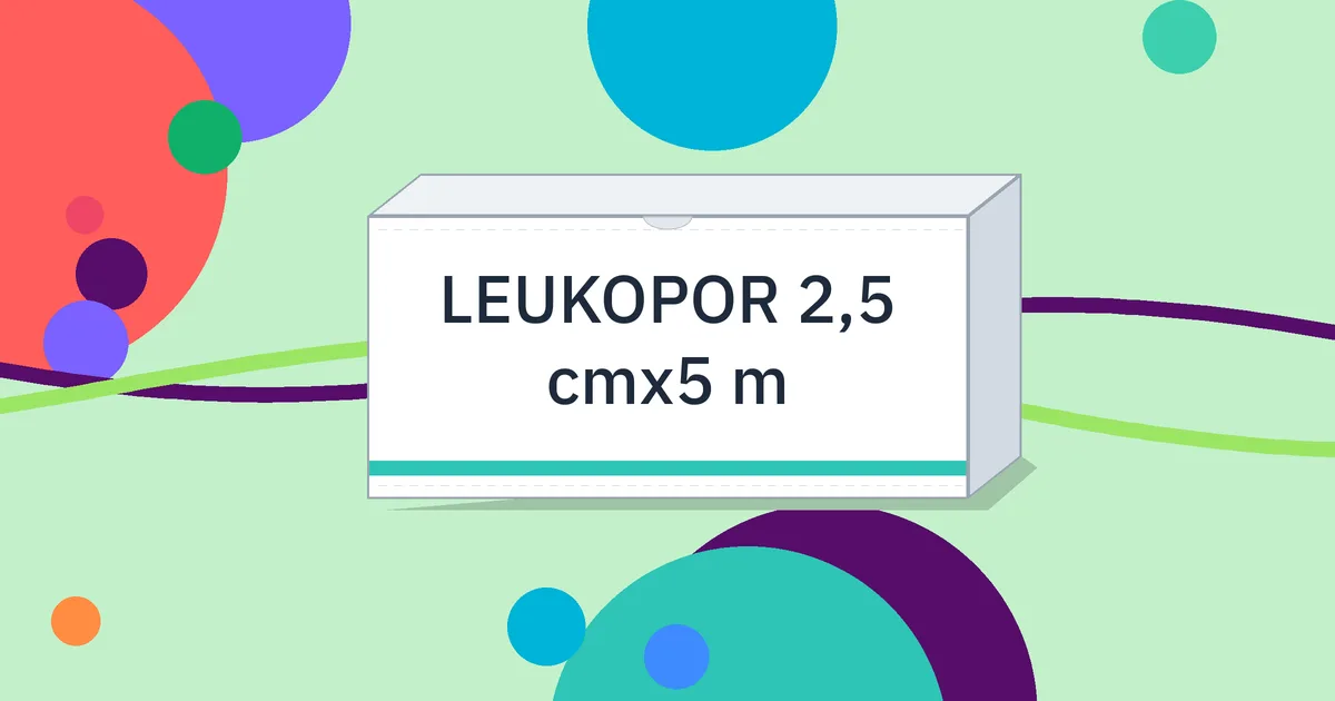 Symbolbild: Packung mit der Aufschrift LEUKOPOR 2,5 cmx5 m (PZN 18392147) – Verfügbarkeit und Bezug in Apotheken in Frankfurt am Main