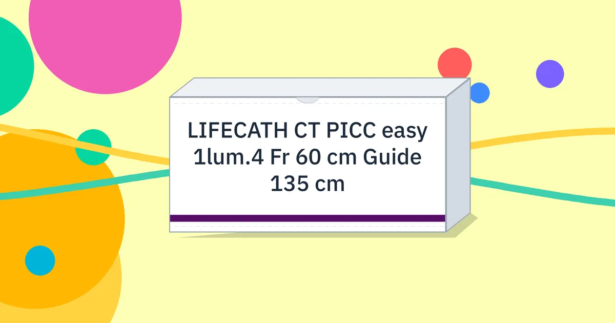Symbolbild: Packung mit der Aufschrift LIFECATH CT PICC easy 1lum.4 Fr 60 cm Guide 135 cm (PZN 17610814) – Verfügbarkeit und Bezug in Apotheken in Frankfurt am Main