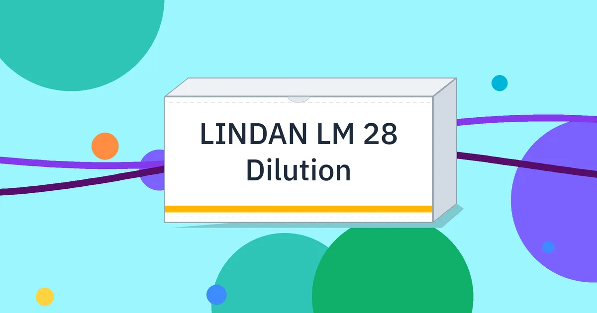 Symbolbild: Packung mit der Aufschrift LINDAN LM 28 Dilution (PZN 13529831) – Verfügbarkeit und Bezug in Apotheken in Frankfurt am Main