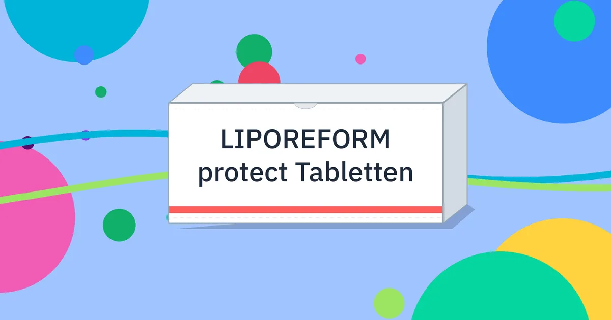 Symbolbild: Packung mit der Aufschrift LIPOREFORM protect Tabletten (PZN 17580639) – Verfügbarkeit und Bezug in Apotheken in Frankfurt am Main