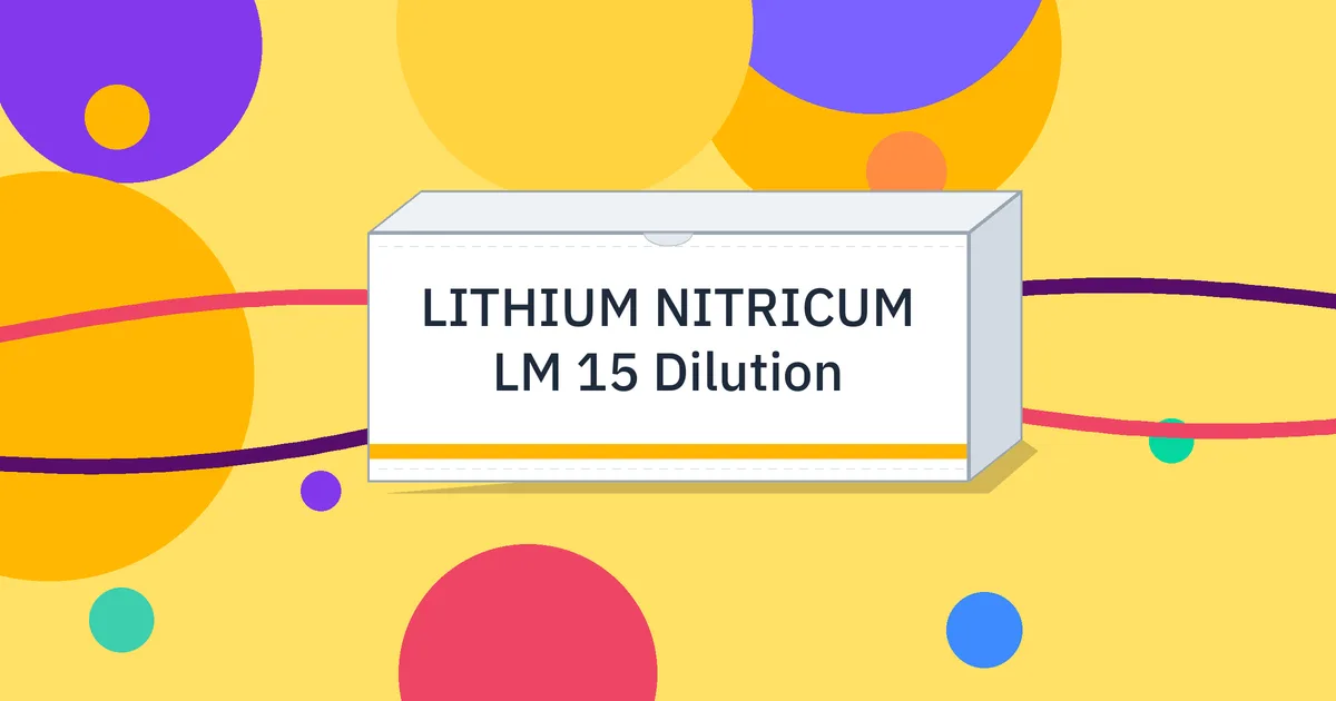 Symbolbild: Packung mit der Aufschrift LITHIUM NITRICUM LM 15 Dilution (PZN 12932499) – Verfügbarkeit und Bezug in Apotheken in Frankfurt am Main