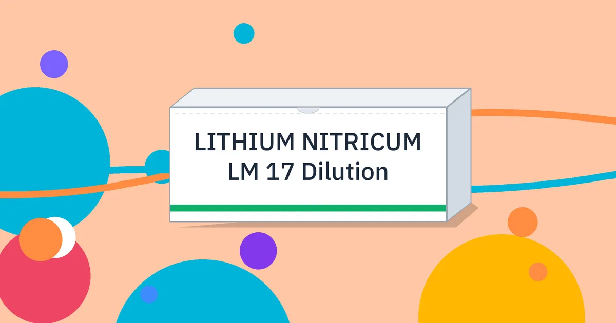 Symbolbild: Packung mit der Aufschrift LITHIUM NITRICUM LM 17 Dilution (PZN 12932513) – Verfügbarkeit und Bezug in Apotheken in Frankfurt am Main