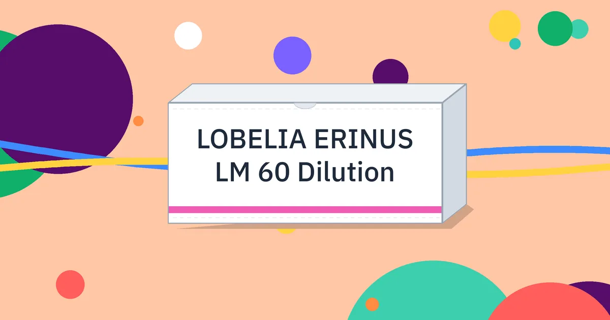 Symbolbild: Packung mit der Aufschrift LOBELIA ERINUS LM 60 Dilution (PZN 13533620) – Verfügbarkeit und Bezug in Apotheken in Frankfurt am Main