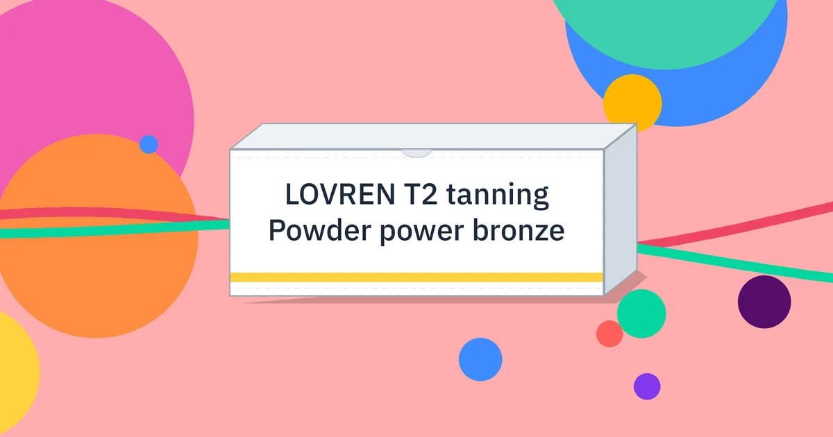 Symbolbild: Packung mit der Aufschrift LOVREN T2 tanning Powder power bronze (PZN 20031310) – Verfügbarkeit und Bezug in Apotheken in Frankfurt am Main