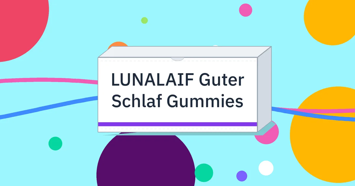 Symbolbild: Packung mit der Aufschrift LUNALAIF Guter Schlaf Gummies (PZN 19365767) – Verfügbarkeit und Bezug in Apotheken in Frankfurt am Main