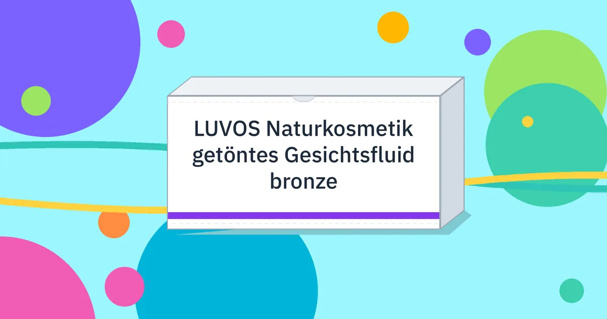 Symbolbild: Packung mit der Aufschrift LUVOS Naturkosmetik getöntes Gesichtsfluid bronze (PZN 09488457) – Verfügbarkeit und Bezug in Apotheken in Frankfurt am Main