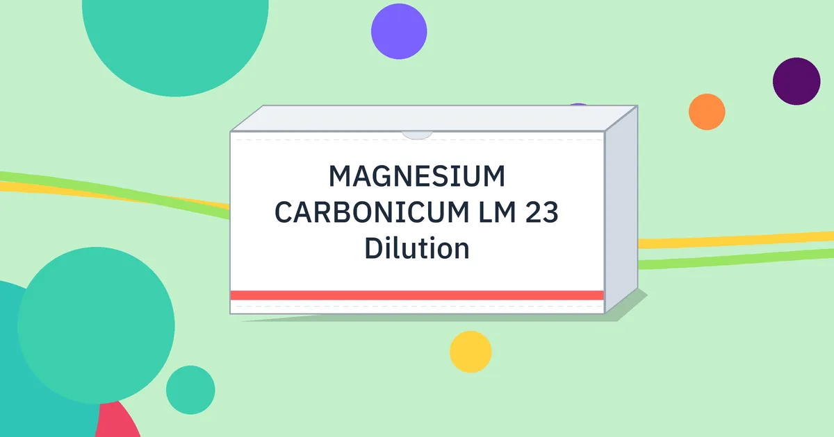 Symbolbild: Packung mit der Aufschrift MAGNESIUM CARBONICUM LM 23 Dilution (PZN 12937120) – Verfügbarkeit und Bezug in Apotheken in Frankfurt am Main